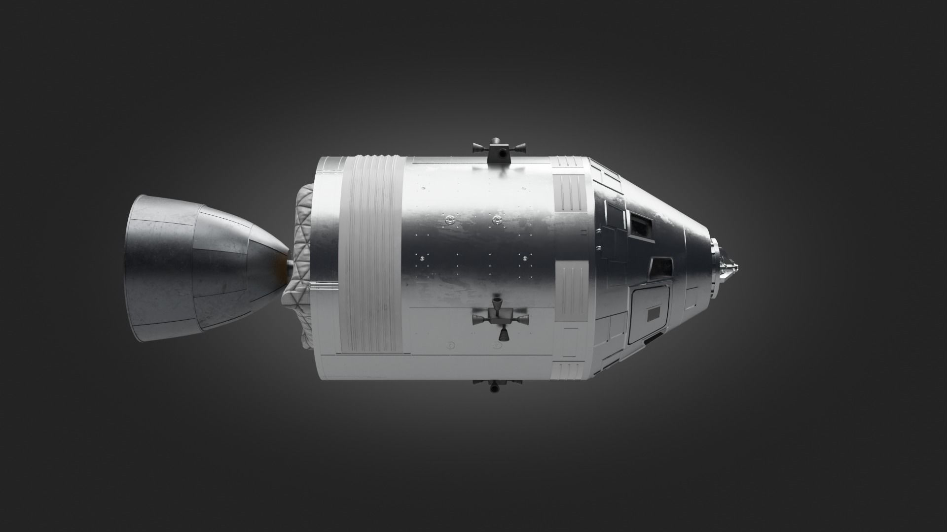 3D model Apollo 11 Command and Service Module CSM VR / AR / low-poly ...