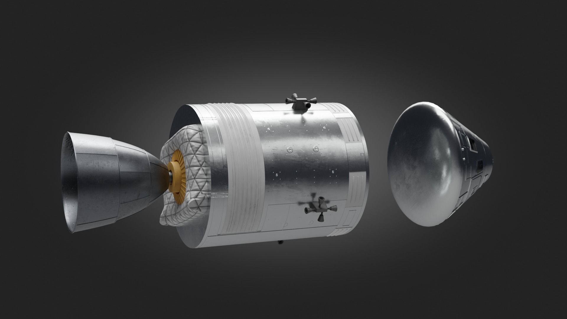 3D model Apollo 11 Command and Service Module CSM VR / AR / low-poly ...