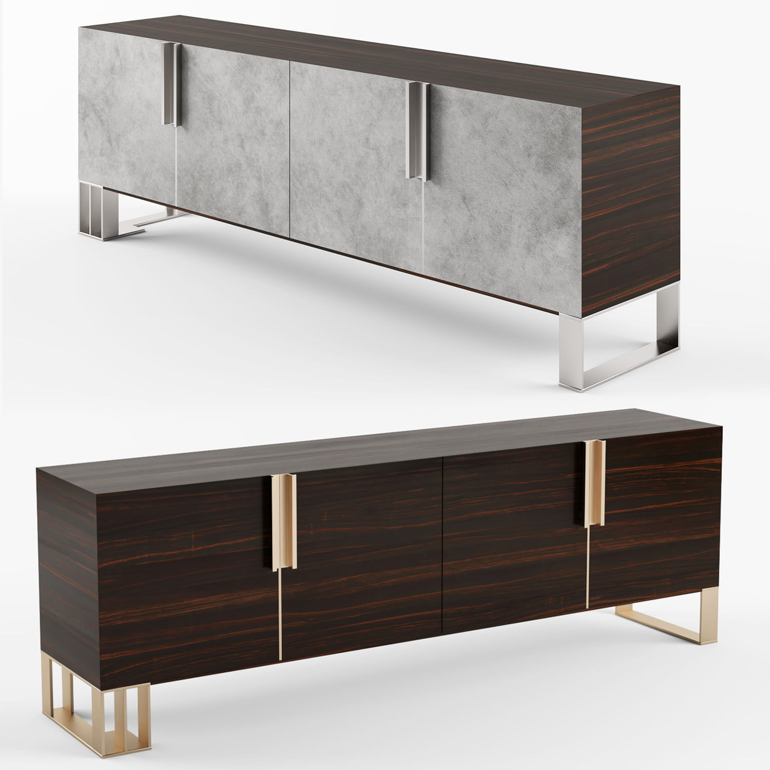 Capital Collection HUG XXL Wooden sideboard 3D model | CGTrader