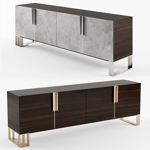Capital Collection HUG XXL Wooden sideboard 3D model | CGTrader
