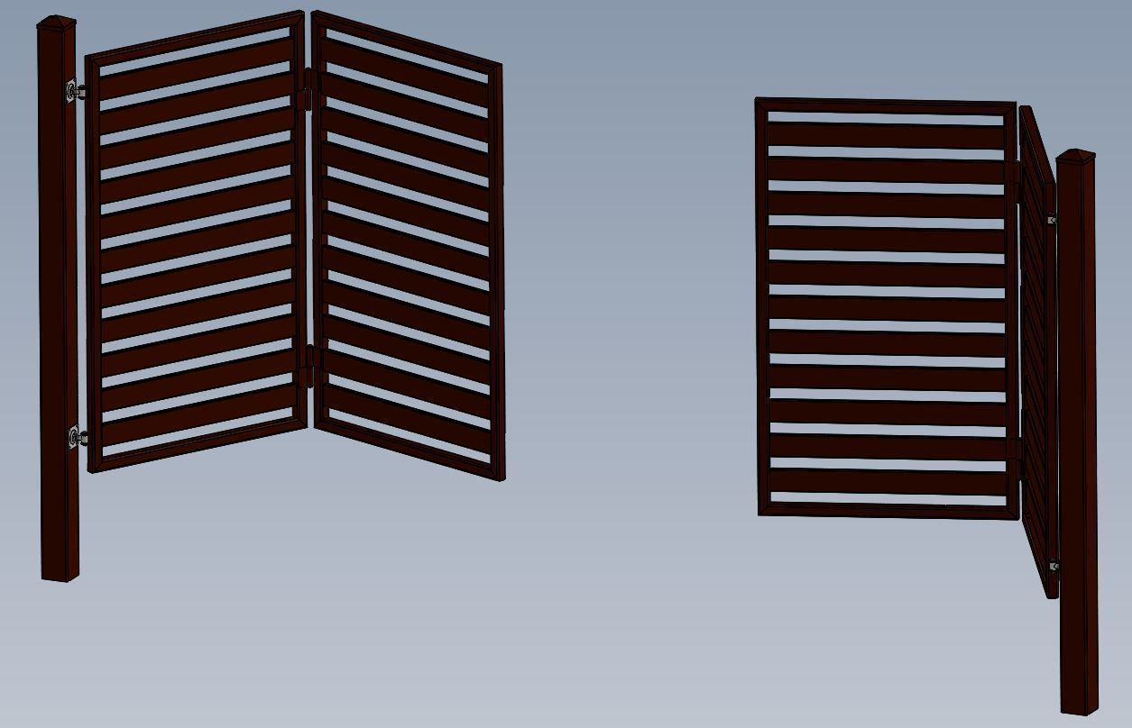 Bi folding gate 3D model | CGTrader