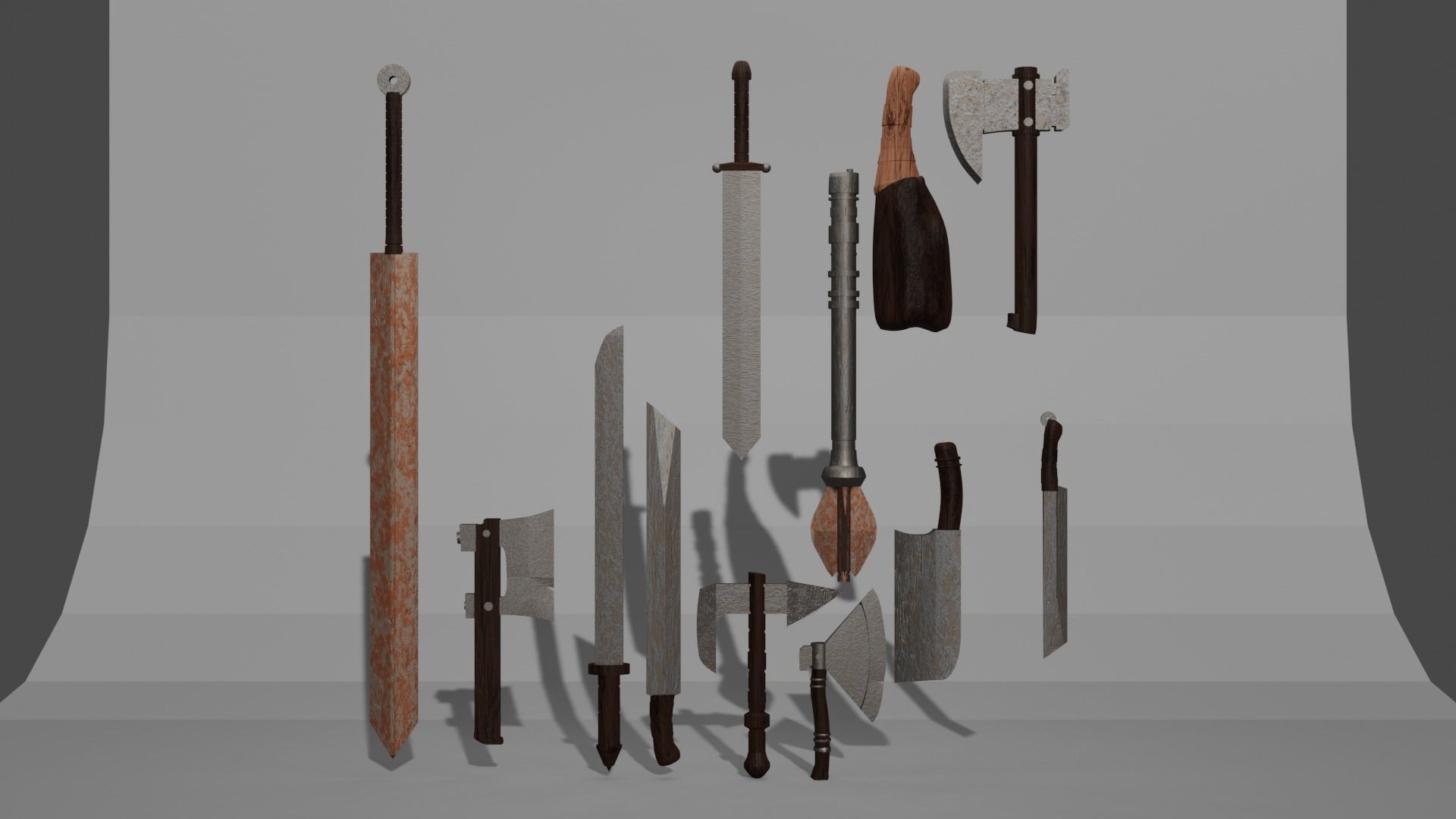 Melee Weapon 3D Model 3D model rigged | CGTrader