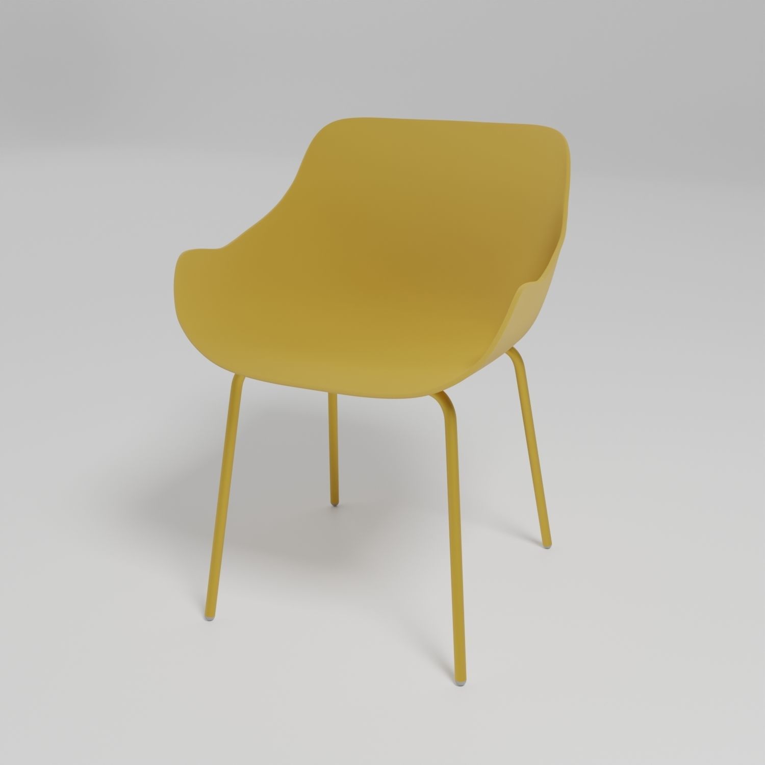 Baltic Basic 4-legged polypropylene shell chair free 3D model | CGTrader