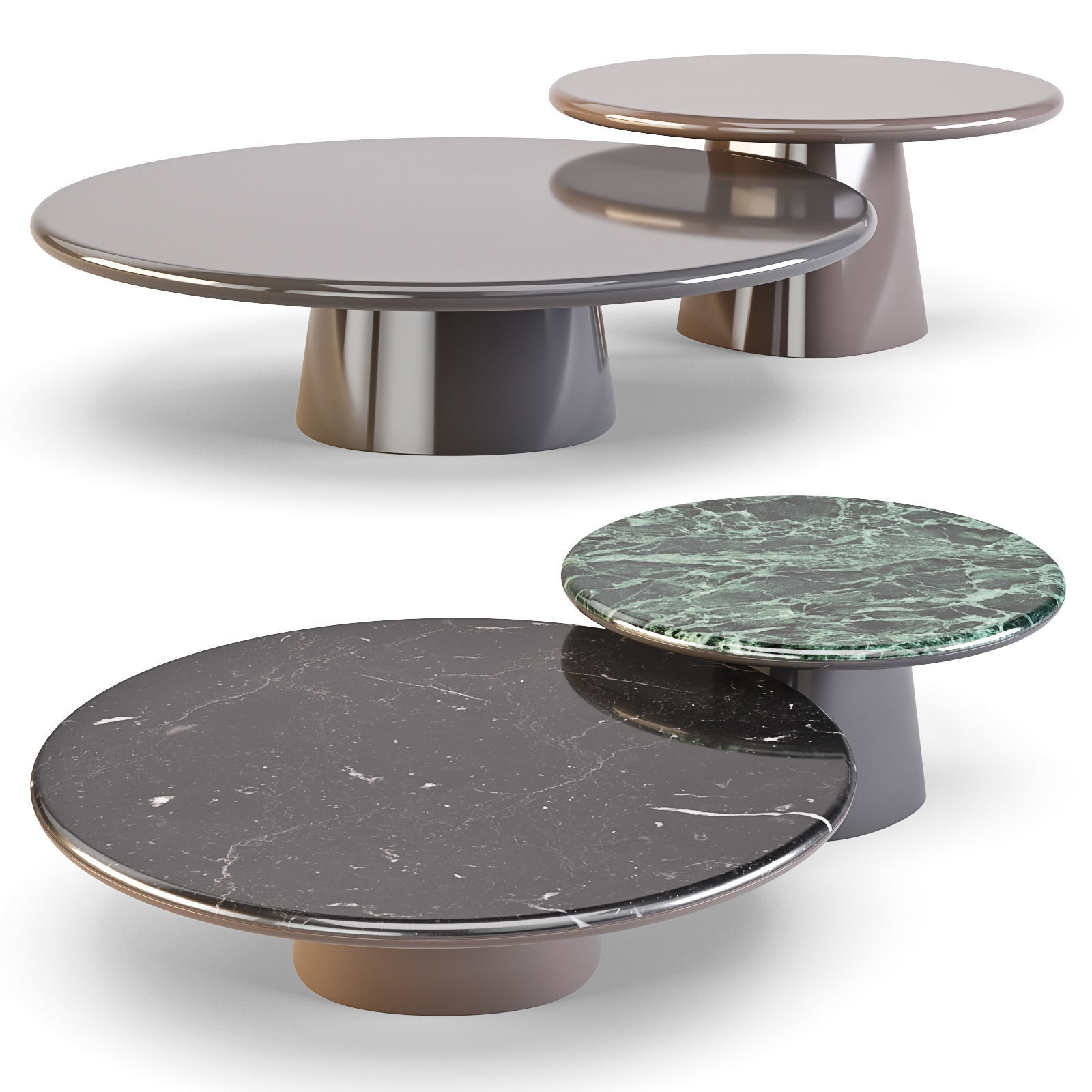 Meridiani Leon - Coffee and Side Tables 3D model | CGTrader