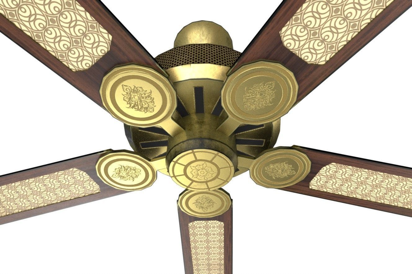 3D model fan low poly ceiling - ceiling VR / AR / low-poly | CGTrader