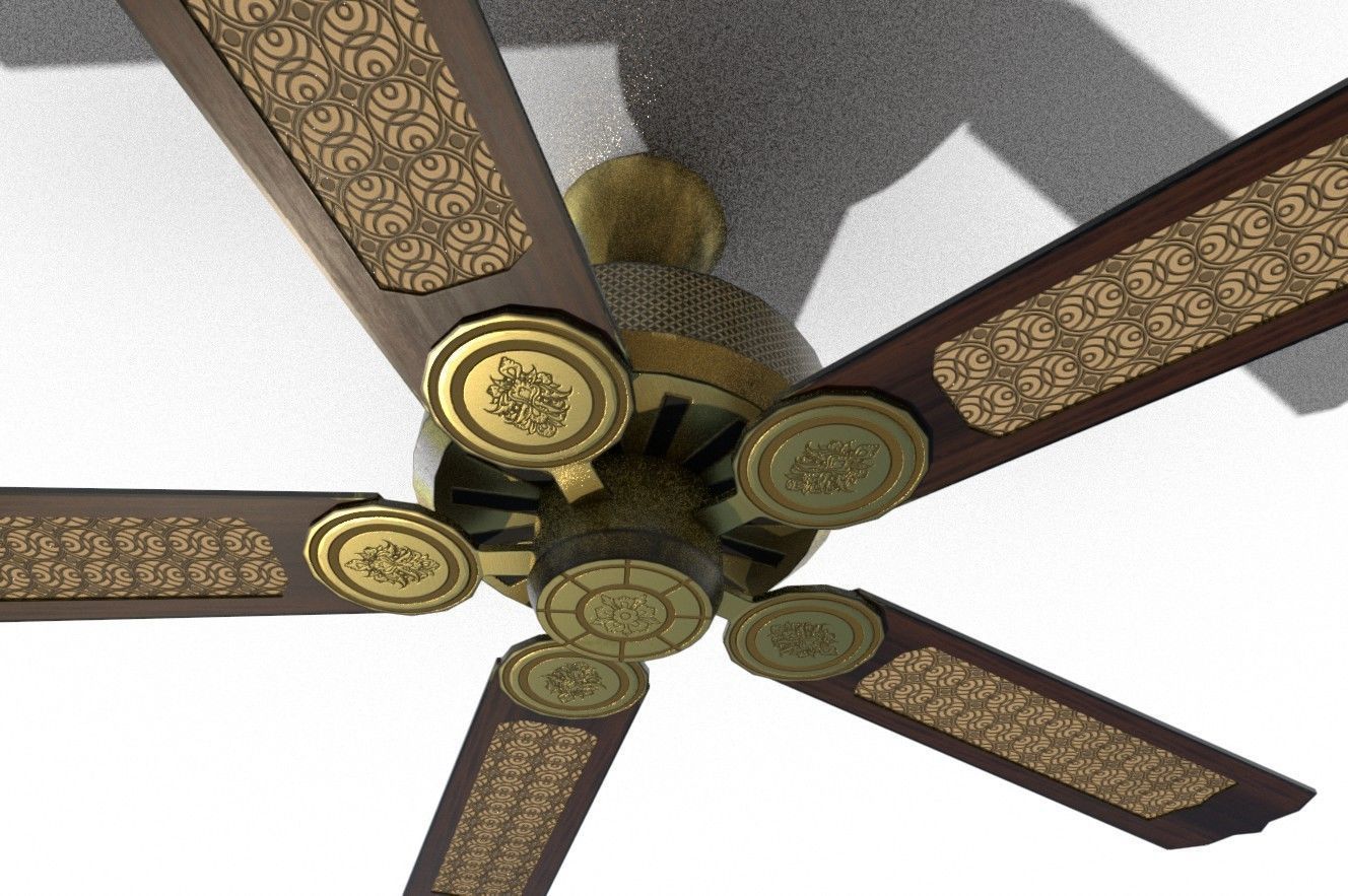 3D model fan low poly ceiling - ceiling VR / AR / low-poly | CGTrader