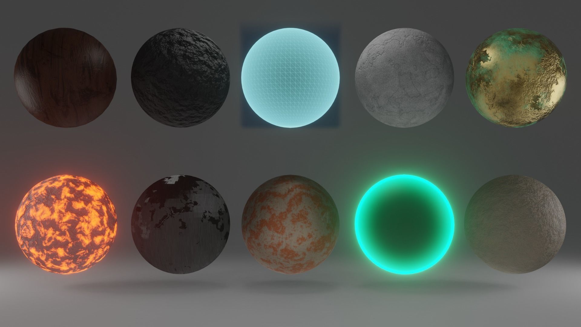 Ten Textures Texture rigged | CGTrader