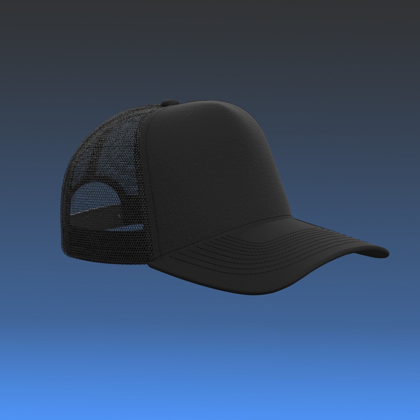 Baseball Cap Trucker 3D model | CGTrader