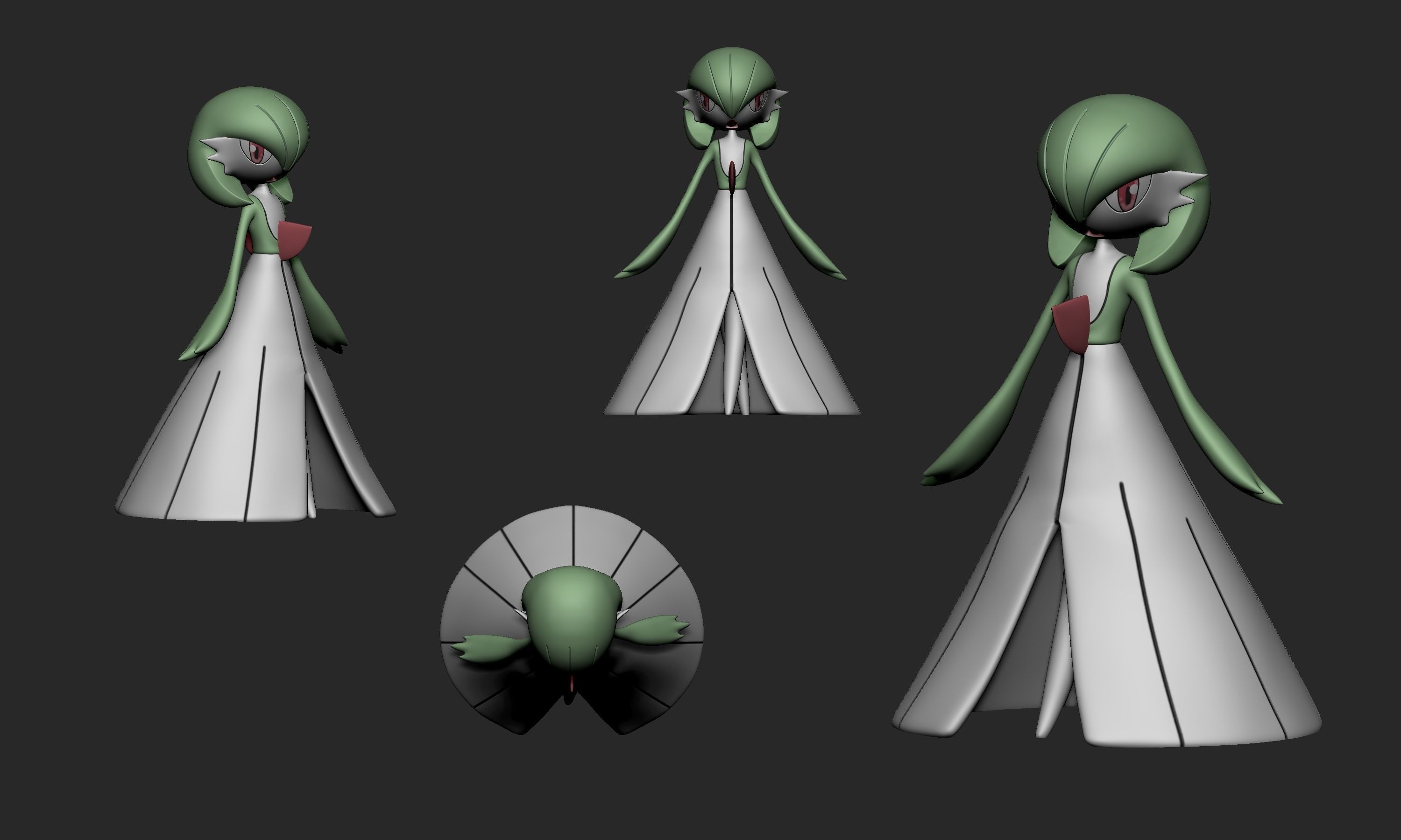 Pokemon - Gardevoir with 2 different poses 3D model 3D printable | CGTrader
