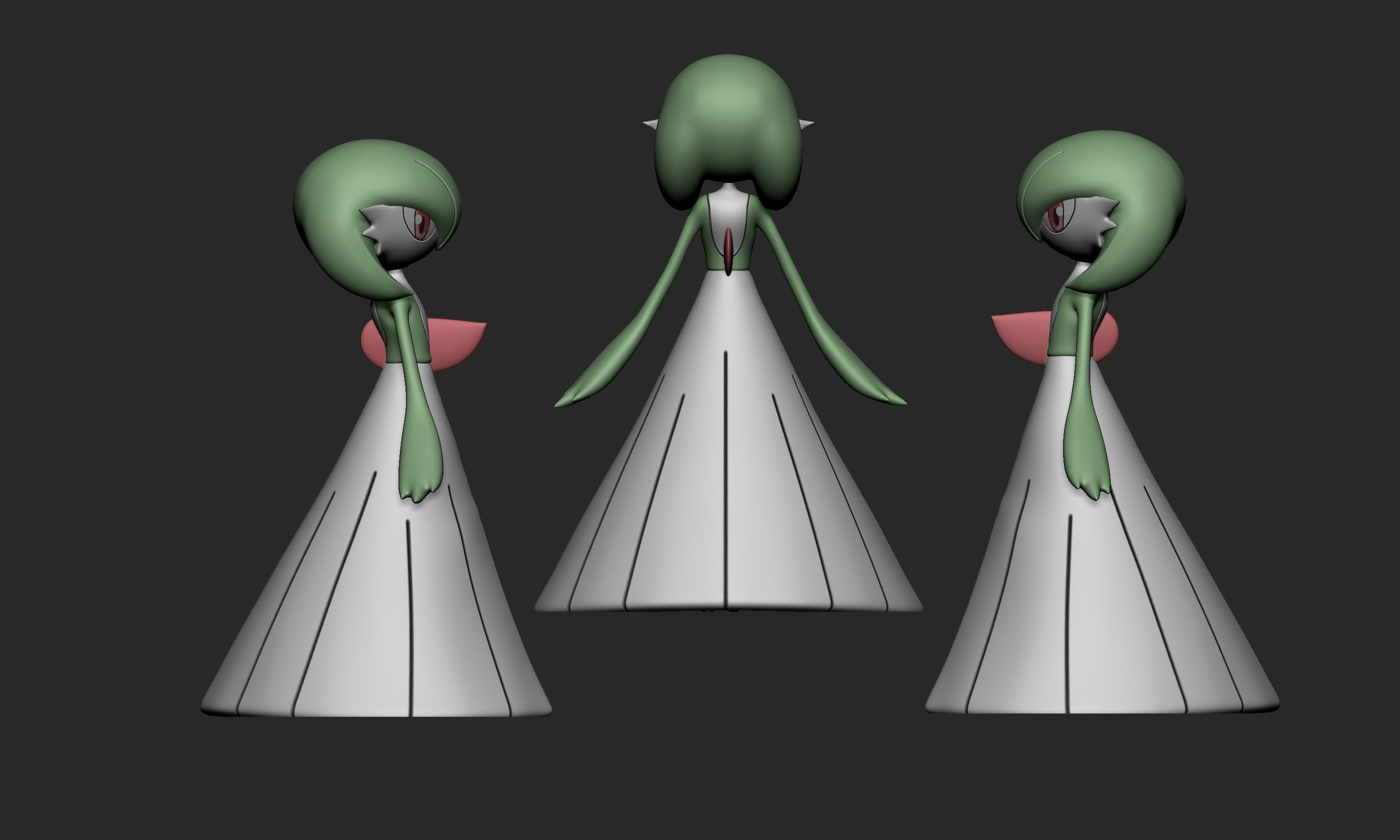Pokemon - Gardevoir with 2 different poses 3D model 3D printable | CGTrader