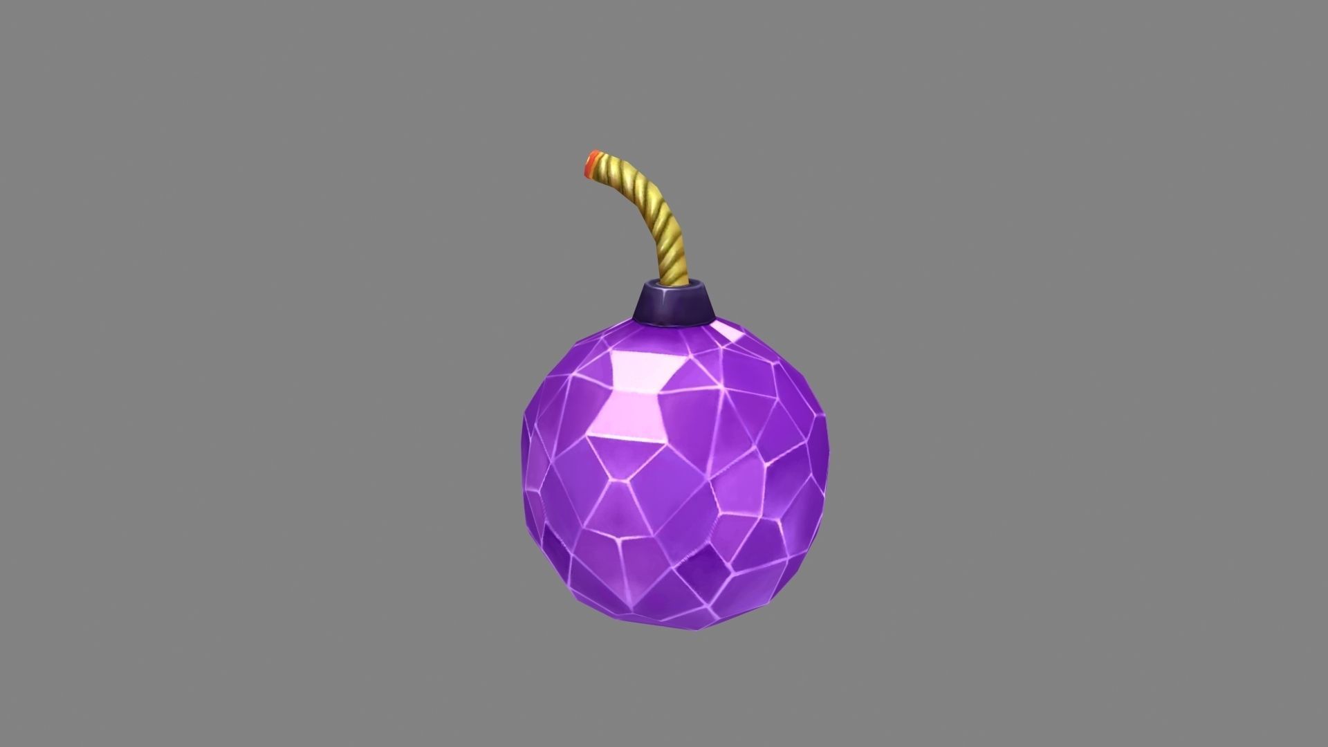3D model Amethyst Diamond Bomb - plastic grenade VR / AR / low-poly ...