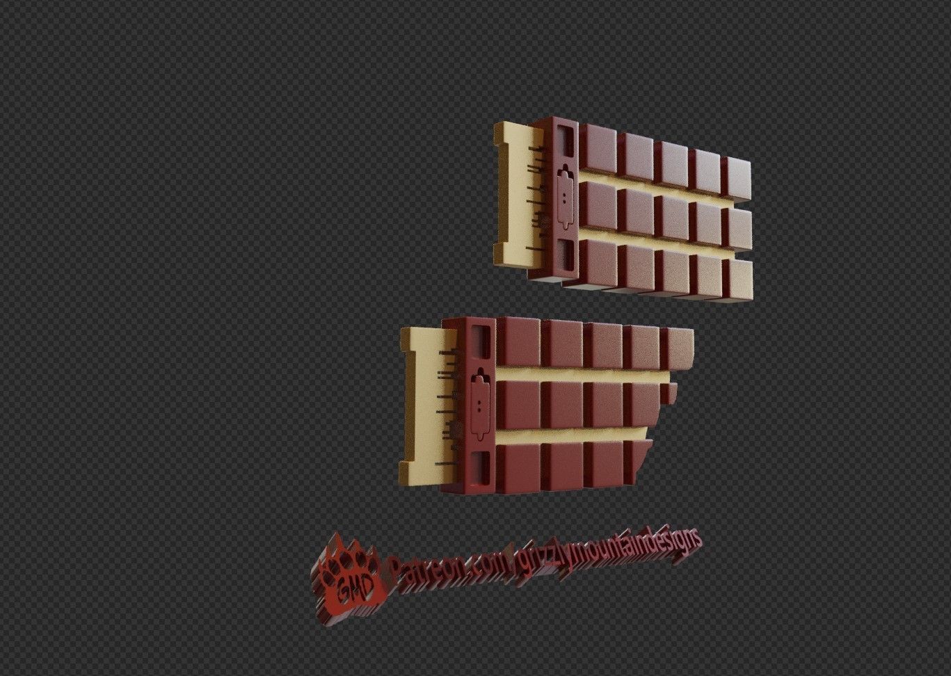 T2 Terminator CPU broken and solid brain chip 3D model 3D printable ...