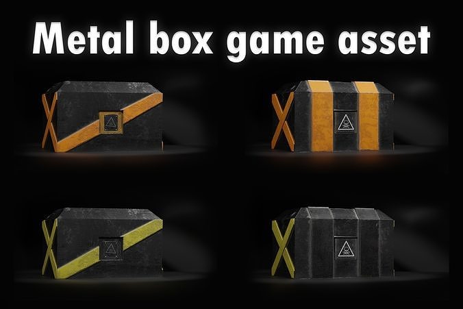 3D model Old metal box VR / AR / low-poly | CGTrader