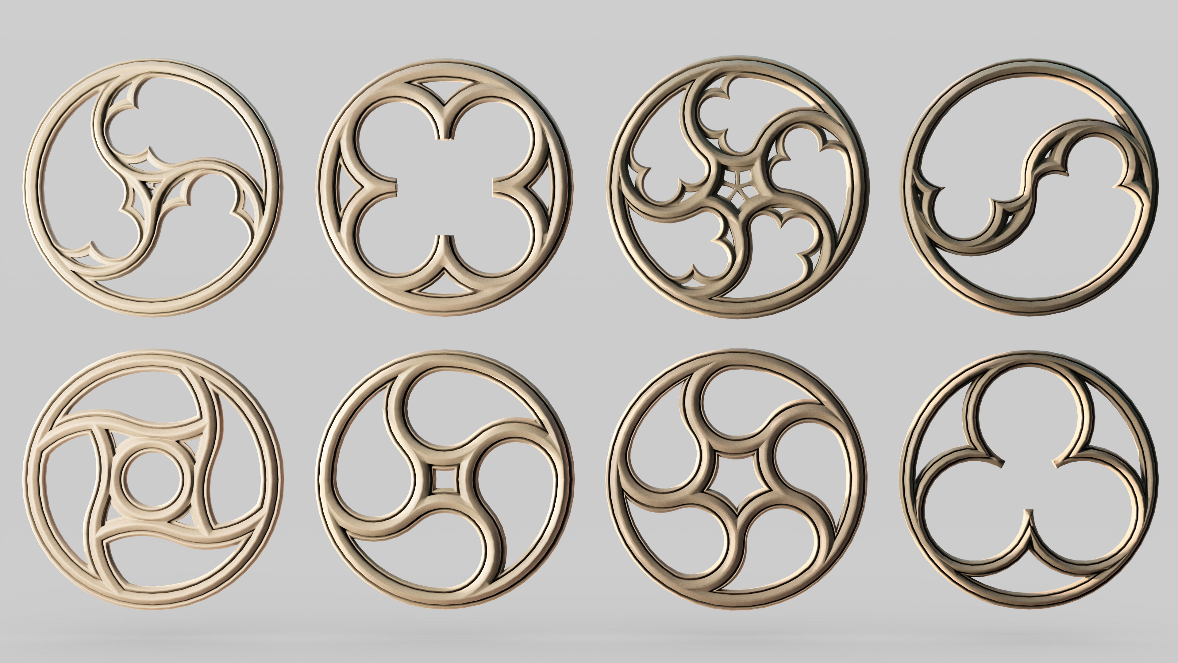 Gothic rose windows 3D model | CGTrader