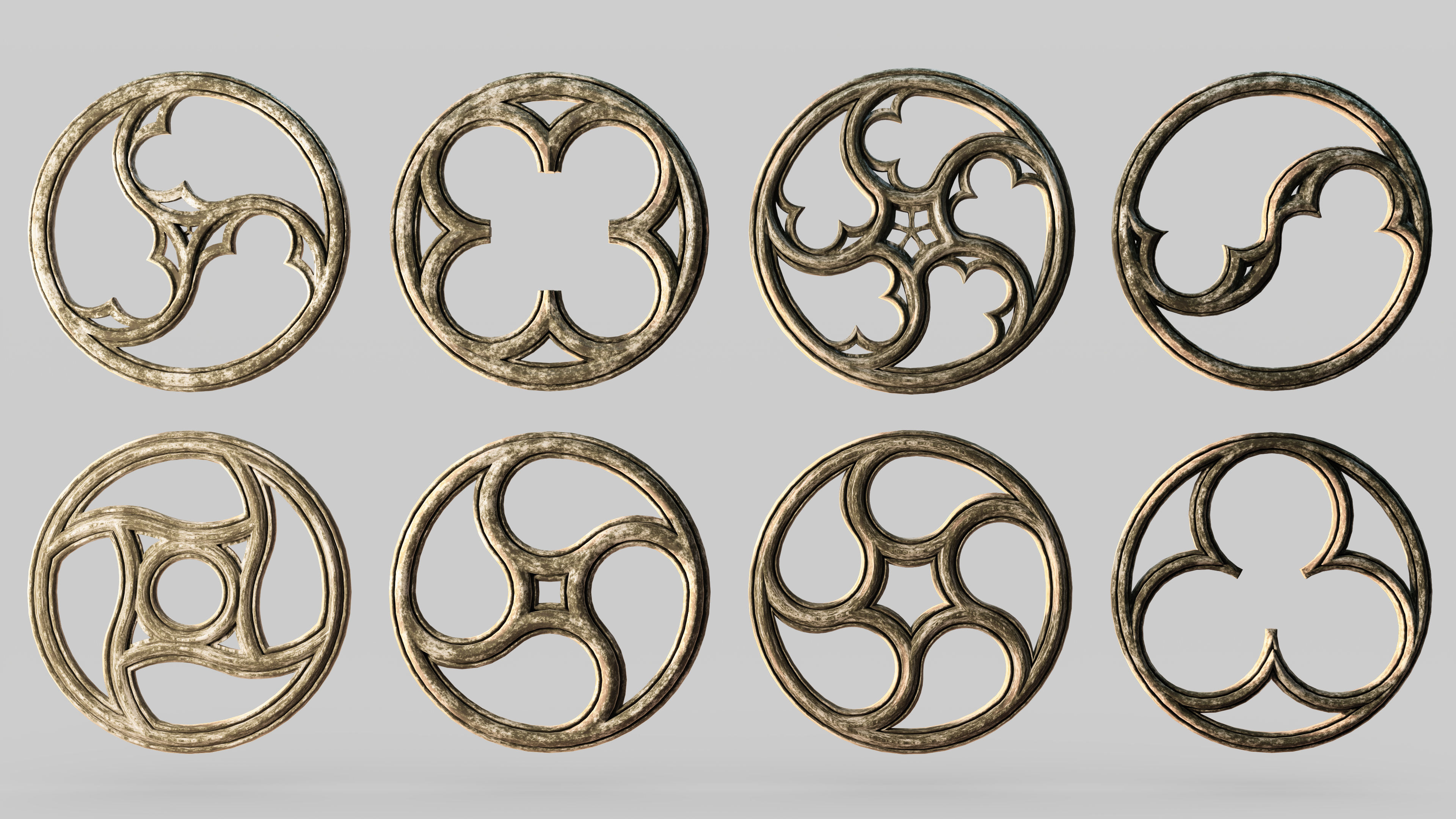 Gothic rose windows 3D model | CGTrader