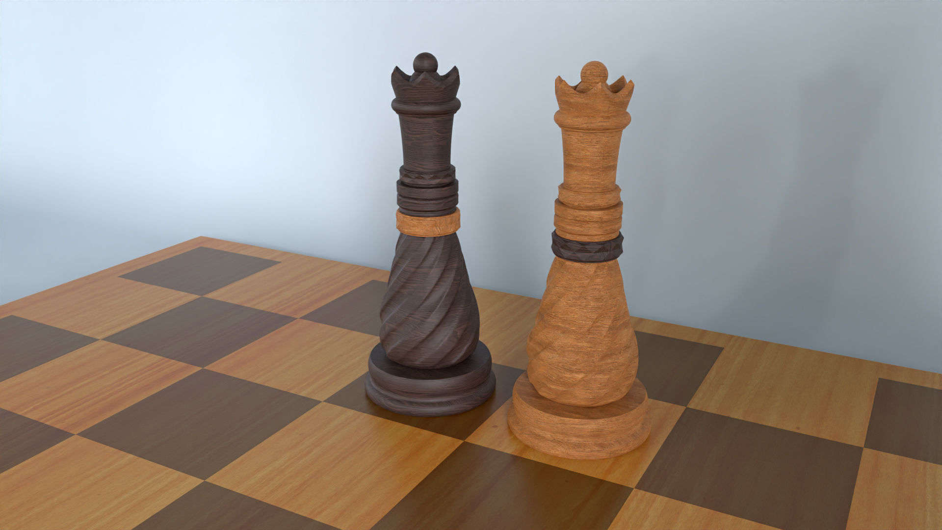 Queen 3D Luxury Chess Pieces 3D Print Model 3D model 3D printable ...