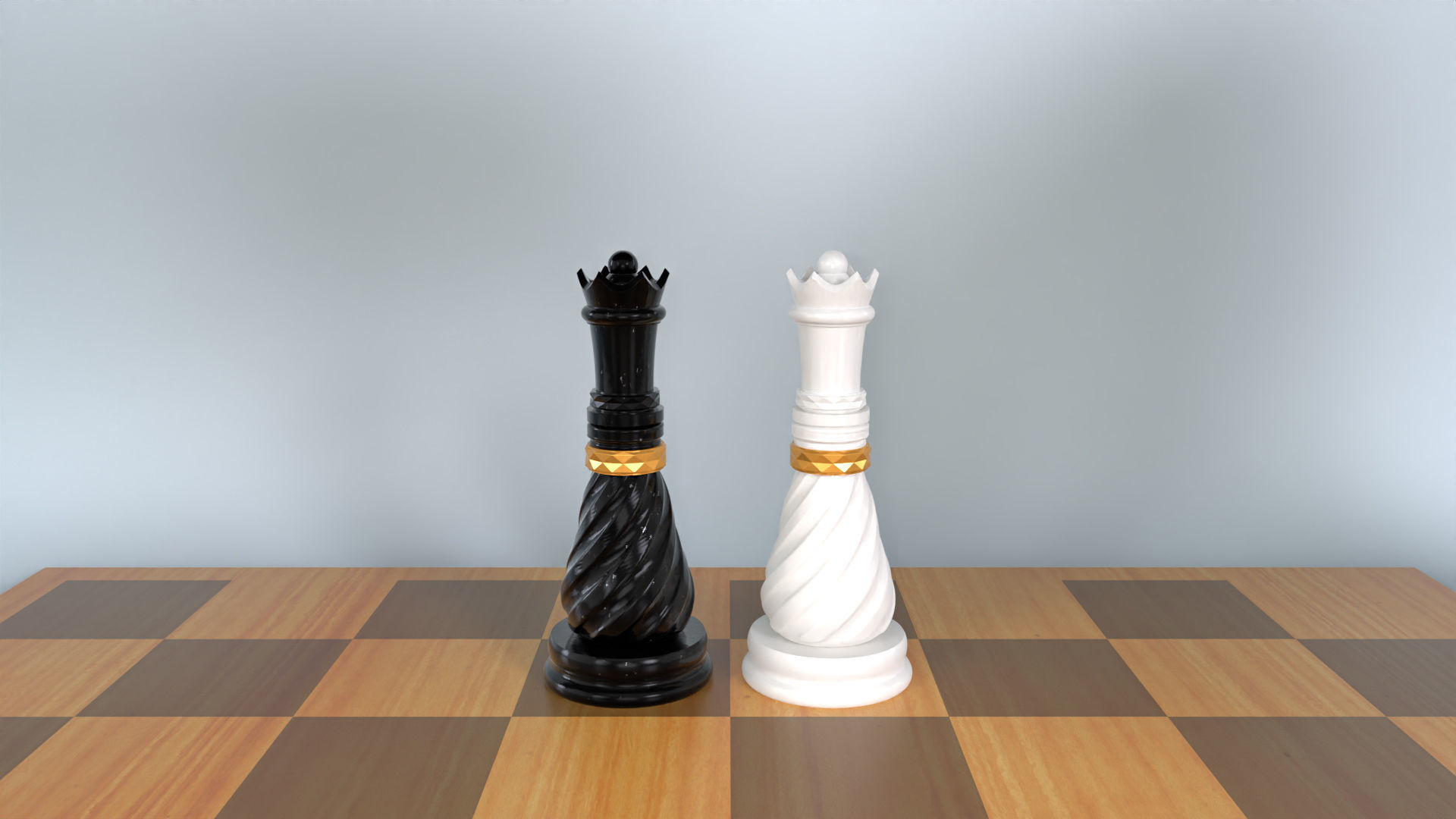 Queen 3D Luxury Chess Pieces 3D Print Model 3D model 3D printable | CGTrader