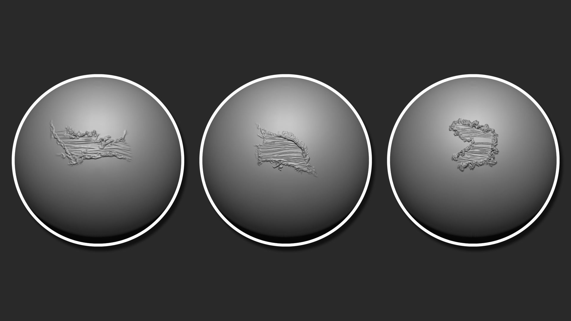 400 Torn Fabric Brushes Alpha IMM Brush Collection 3D model | CGTrader