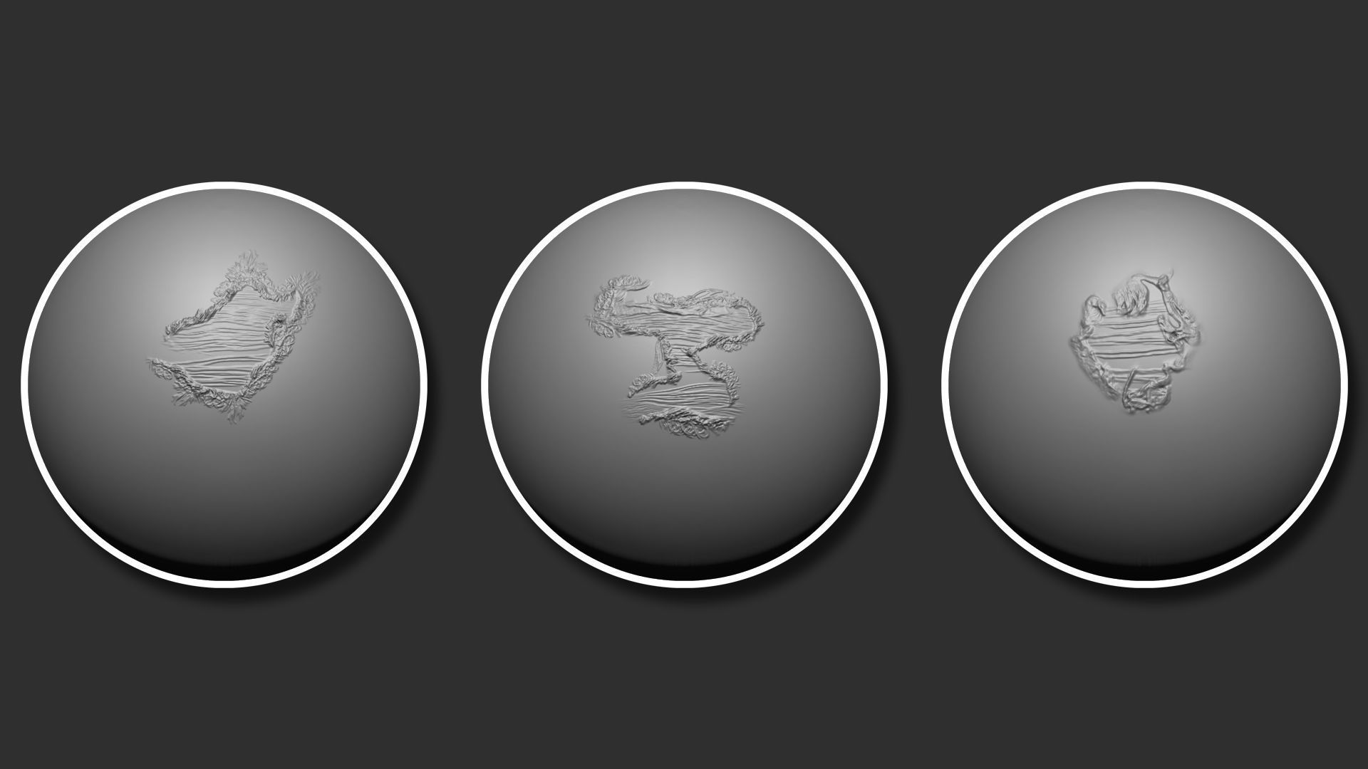 400 Torn Fabric Brushes Alpha IMM Brush Collection 3D model | CGTrader