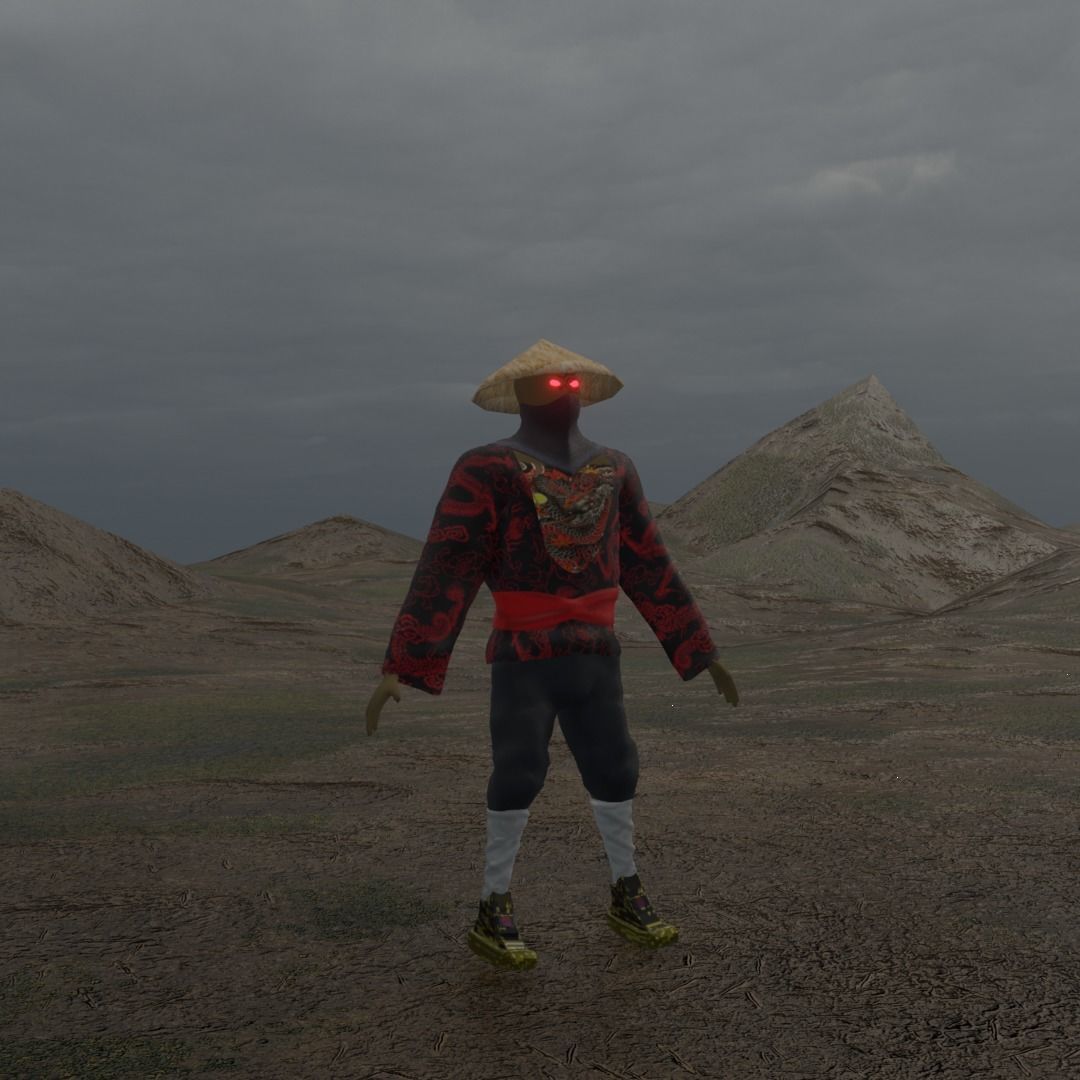 3D model Samurai Animation Transformation Teleport Ready to Play VR ...