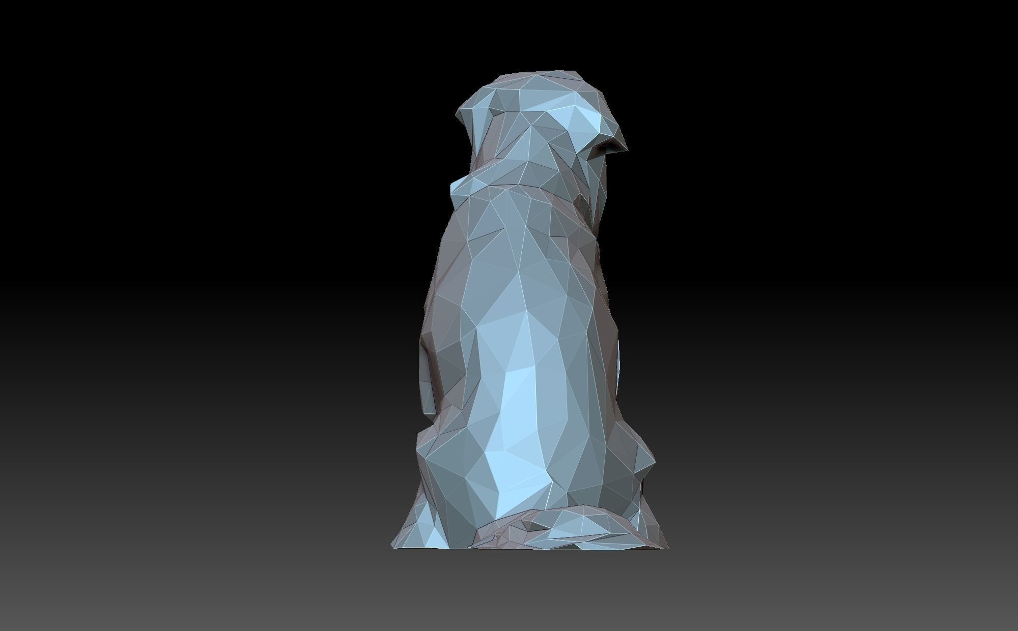 Low poly labrador polygonal dog 3D model 3D printable | CGTrader