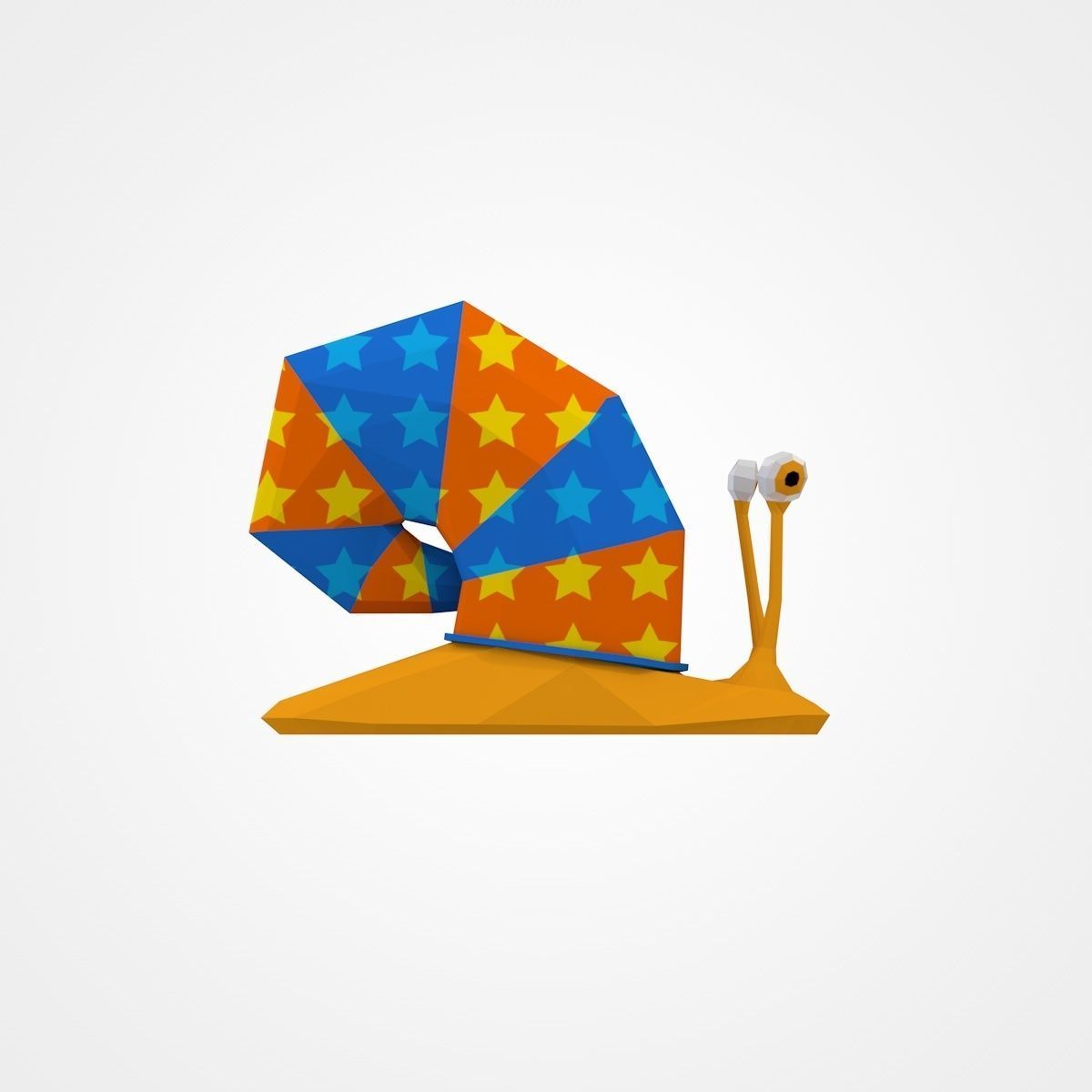 Low poly snail 3D model 3D printable | CGTrader