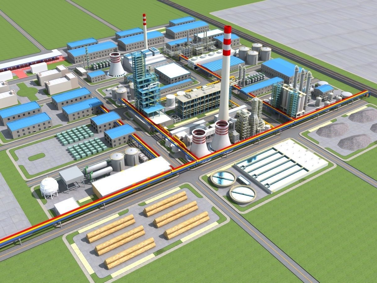 Chemical Plant 1 3D model | CGTrader