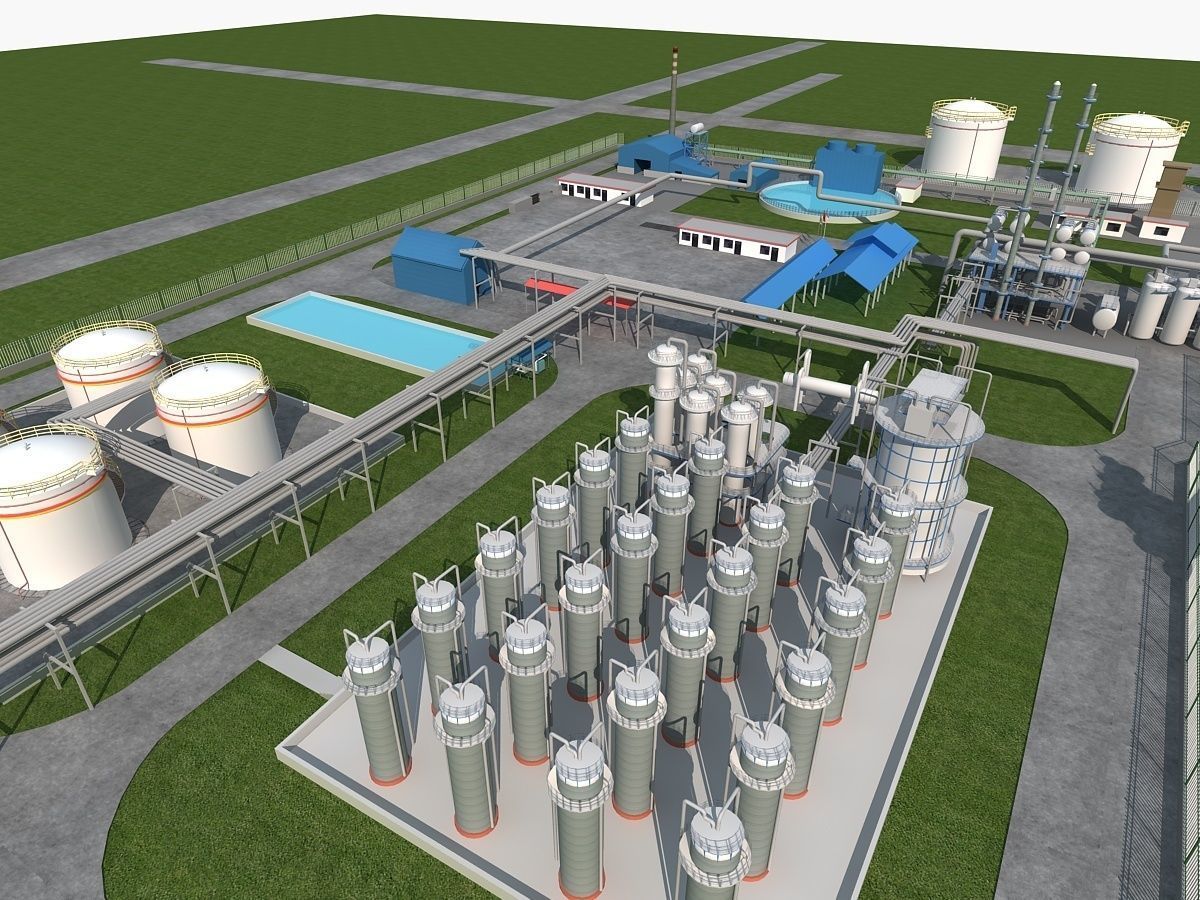 Chemical Plant 2 3D model | CGTrader