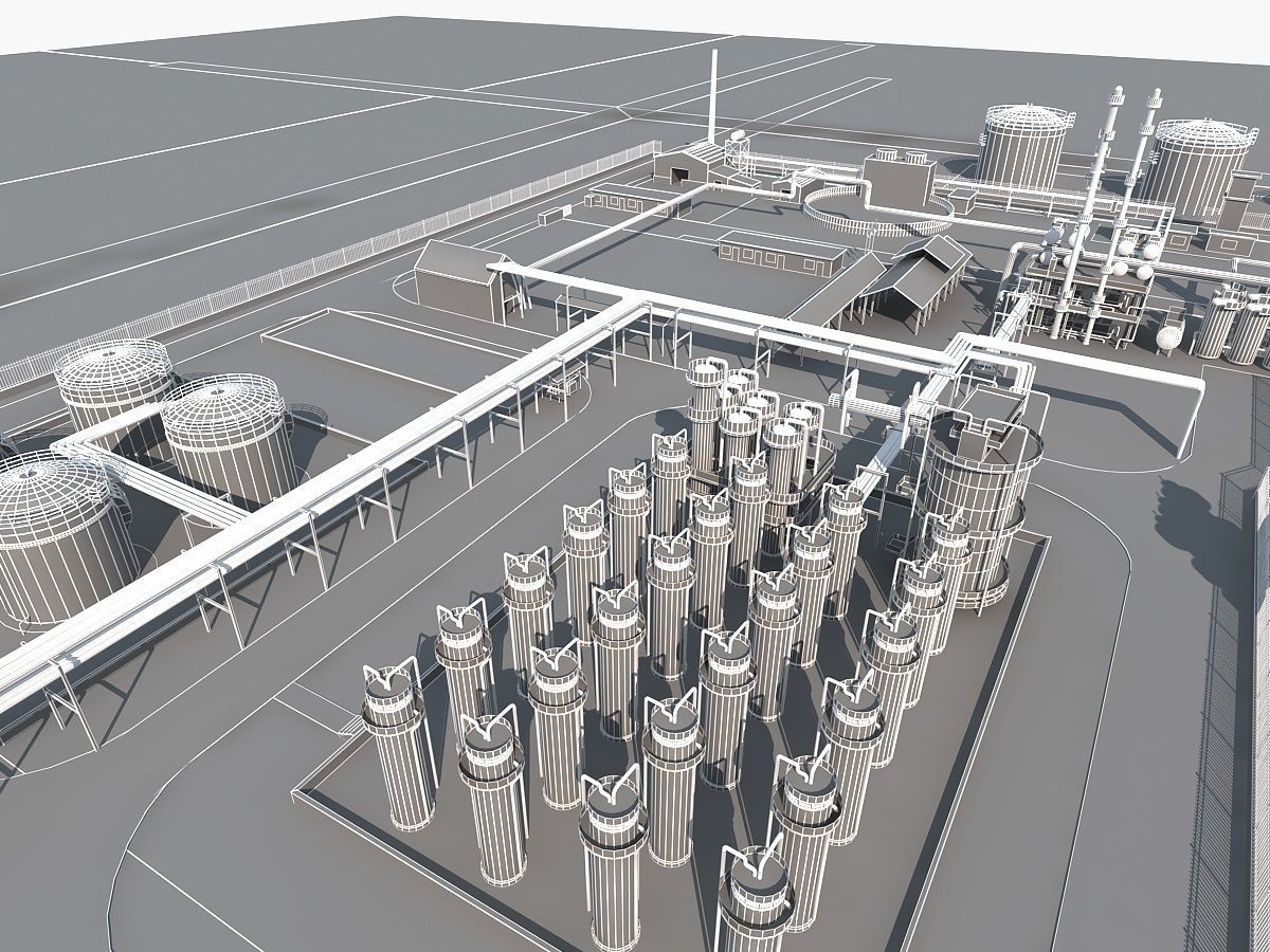 Chemical Plant 2 3D model | CGTrader