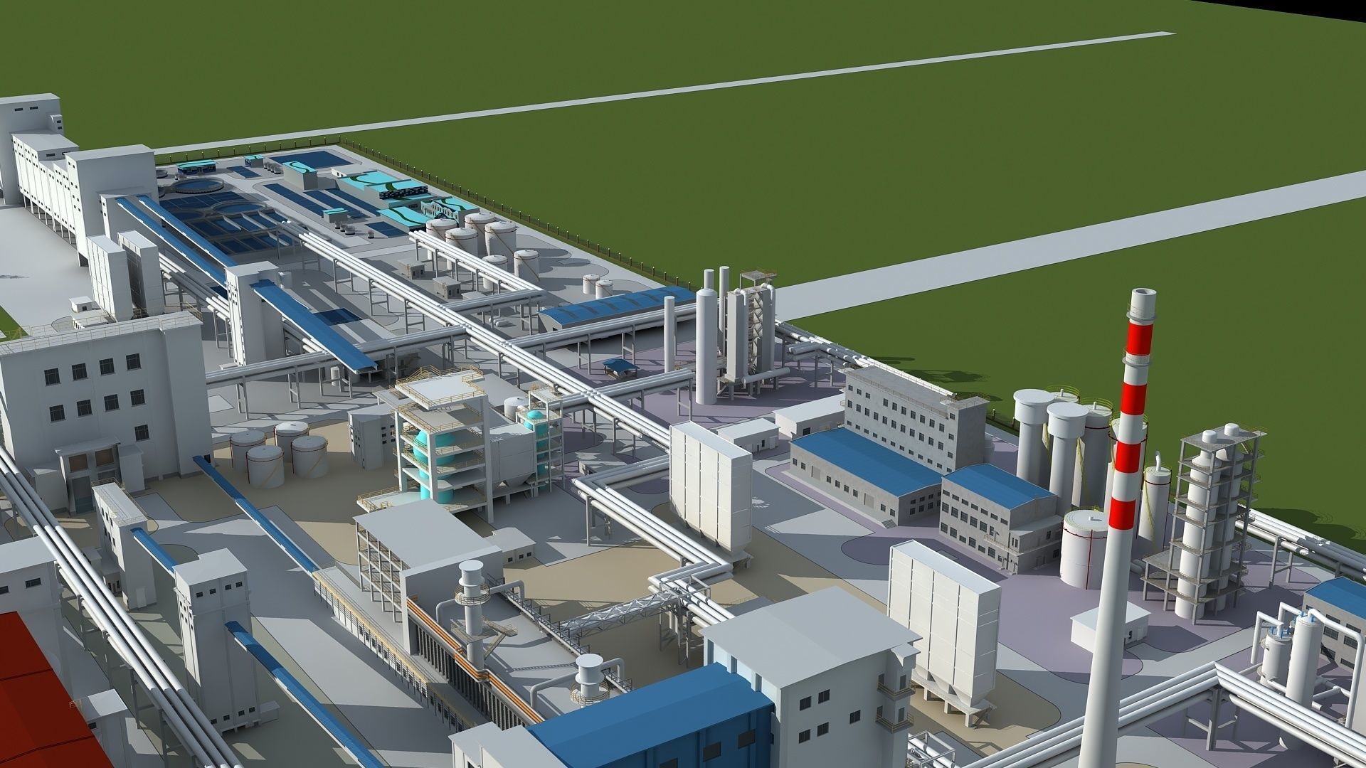 Chemical Plant 3 3D model | CGTrader