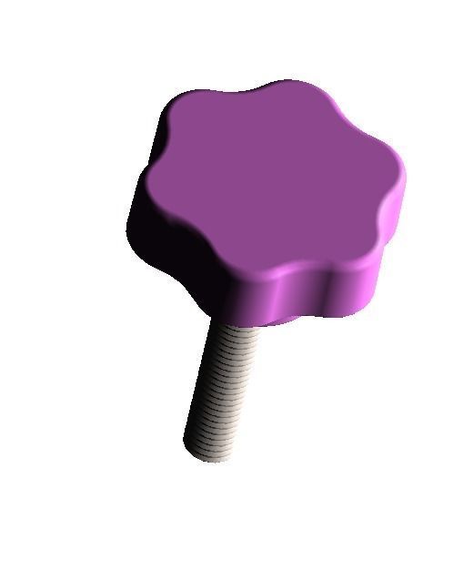 Star hand screw M8 3D model | CGTrader