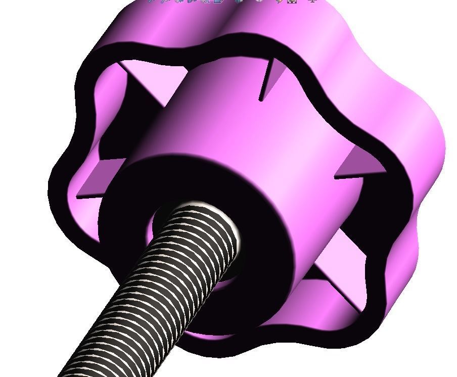 Star hand screw M8 3D model | CGTrader