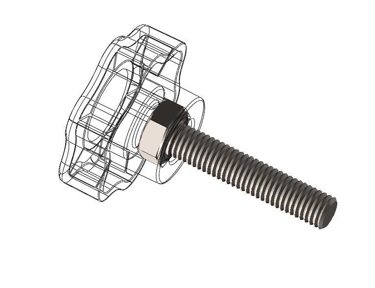 Star hand screw M8 3D model | CGTrader