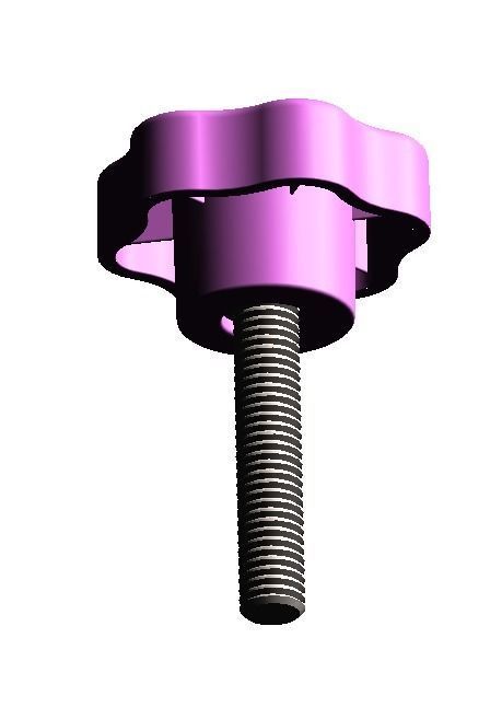 Star hand screw M8 3D model | CGTrader