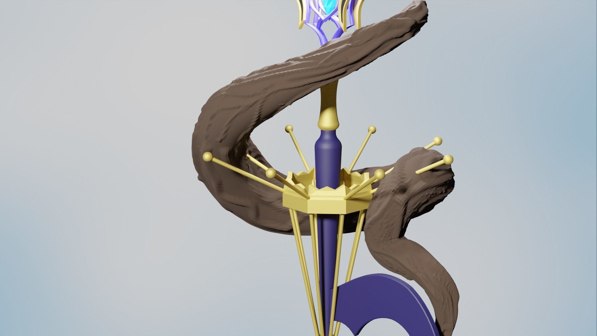 Fate Grand Order - Artoria Casters staff 3D model 3D printable | CGTrader