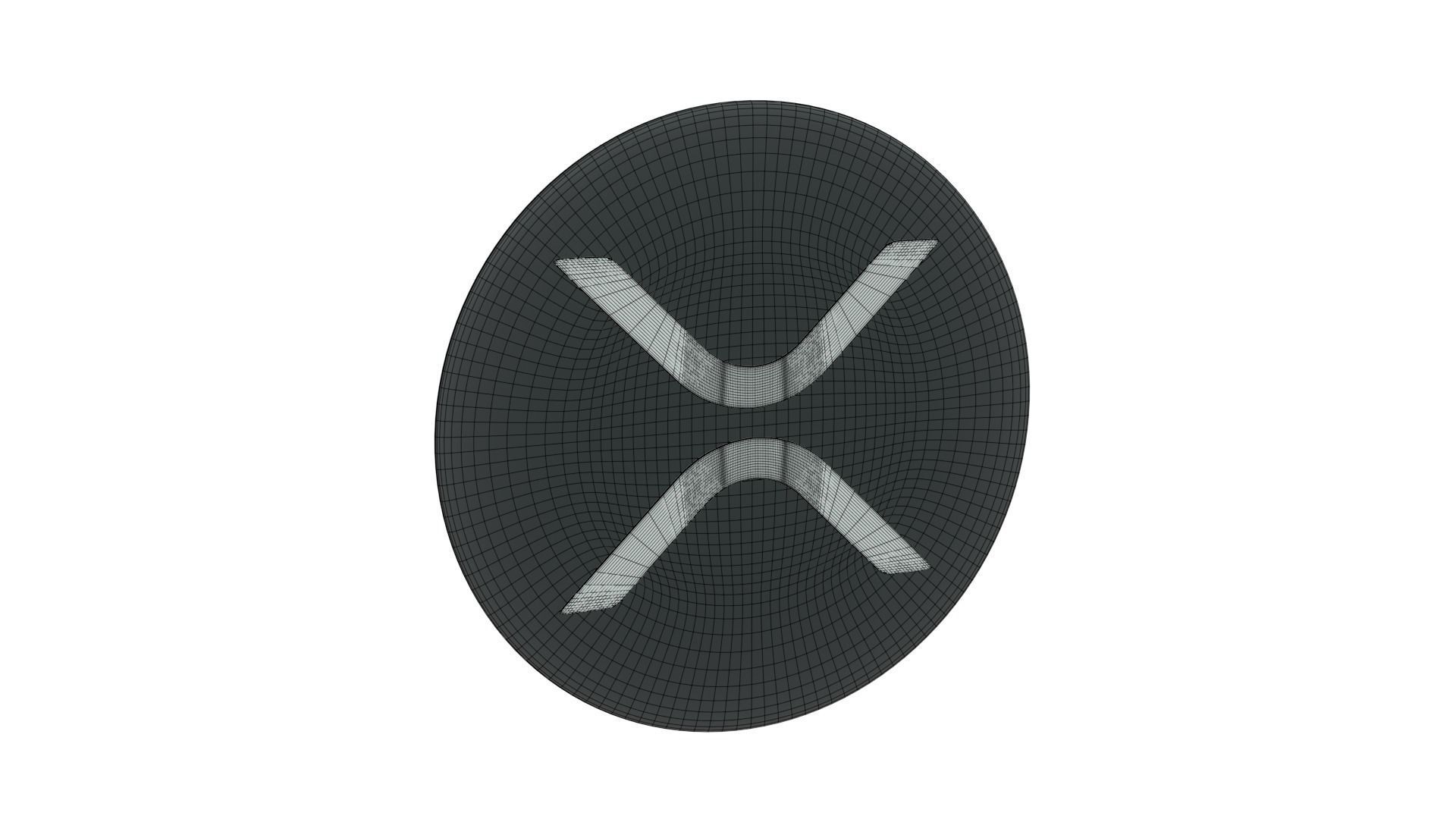 Ripple XRP Coin Cryptocurrency Logo V2 3D Model 3D model | CGTrader