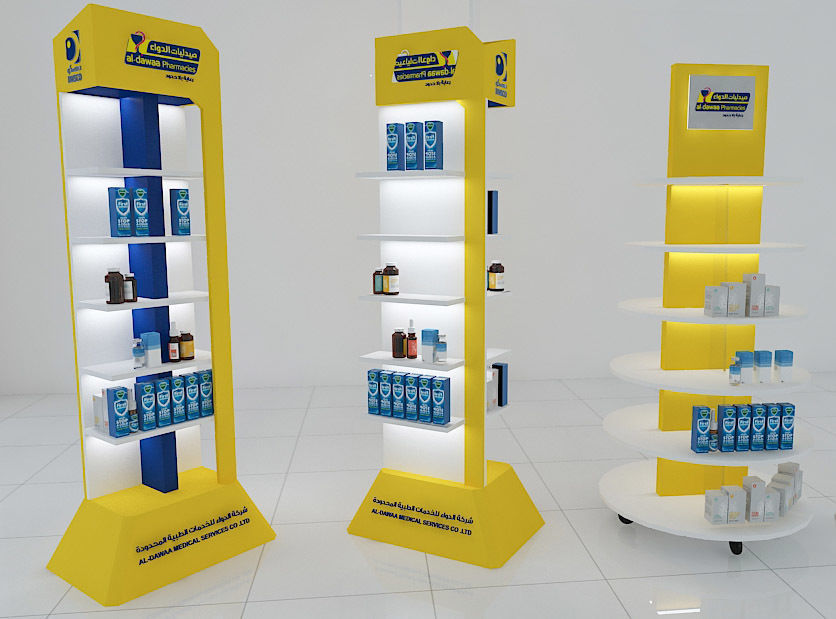 PHARMACY STAND WOOD 876 3D model | CGTrader