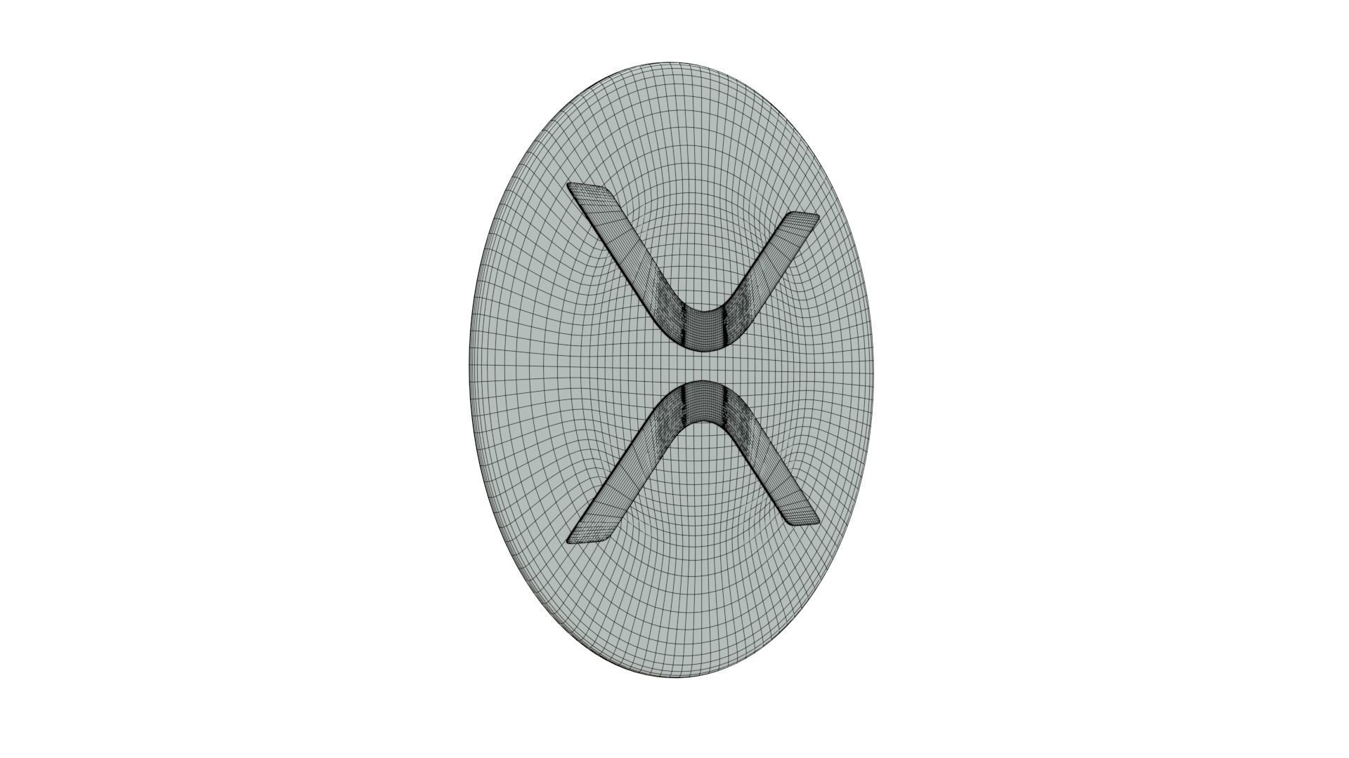 Ripple XRP Coin Cryptocurrency Logo V3 3D Model 3D model | CGTrader