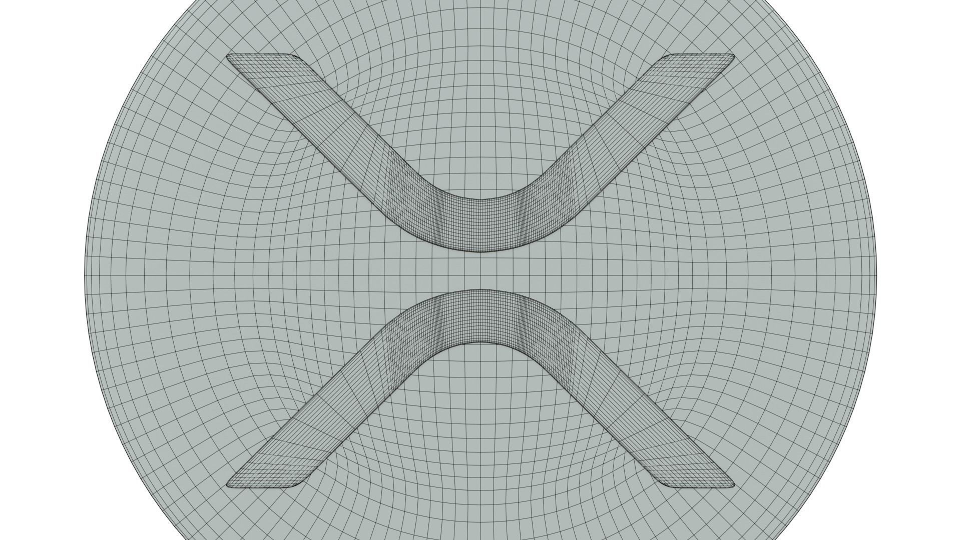 Ripple XRP Coin Cryptocurrency Logo V3 3D Model 3D model | CGTrader