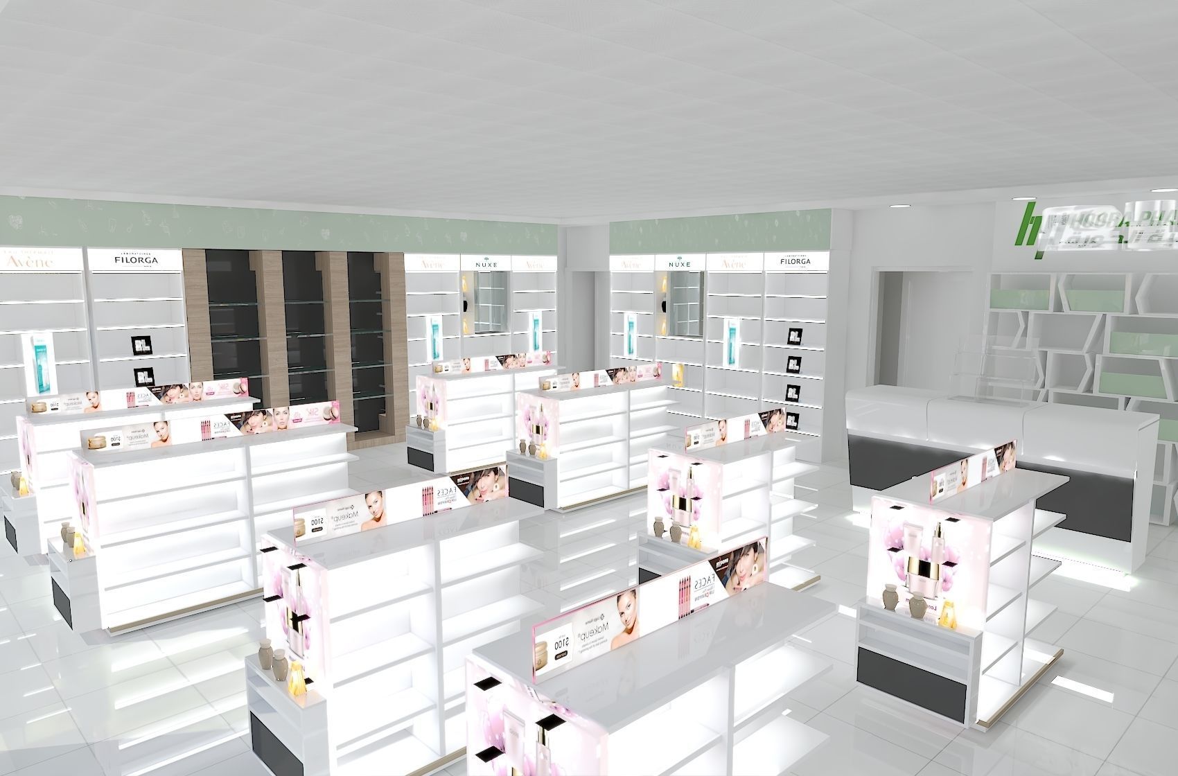 3D model PHARMACY STAND DISPLAY VR / AR / low-poly | CGTrader