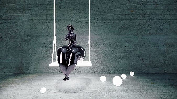 modern abstract figure sculpture 3D model | CGTrader