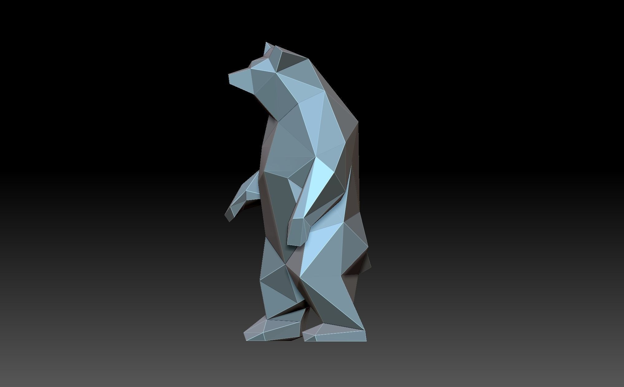 Lowpoly bear polygonal 3D model 3D printable | CGTrader