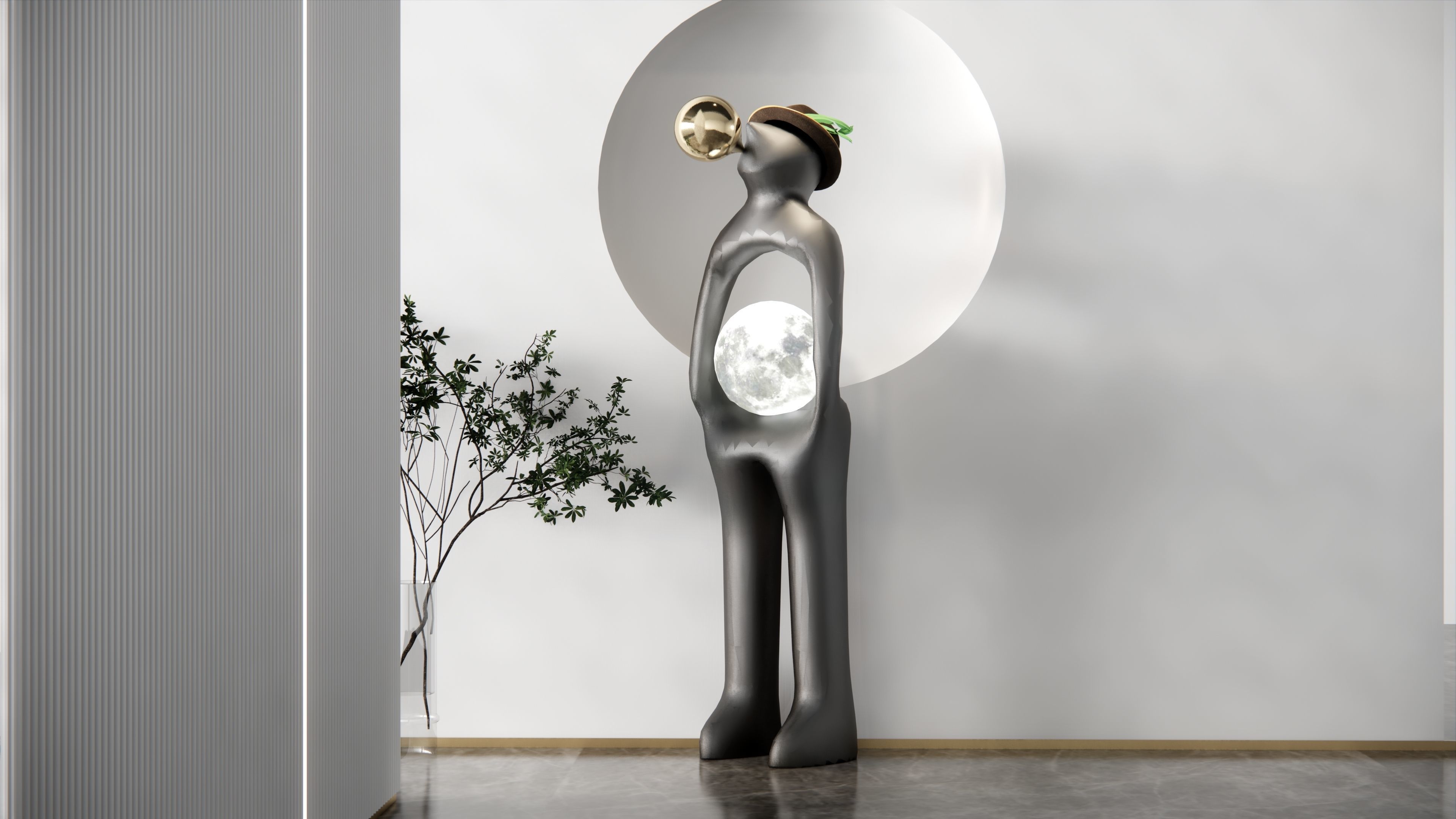 modern figure creative sculpture 3D model | CGTrader