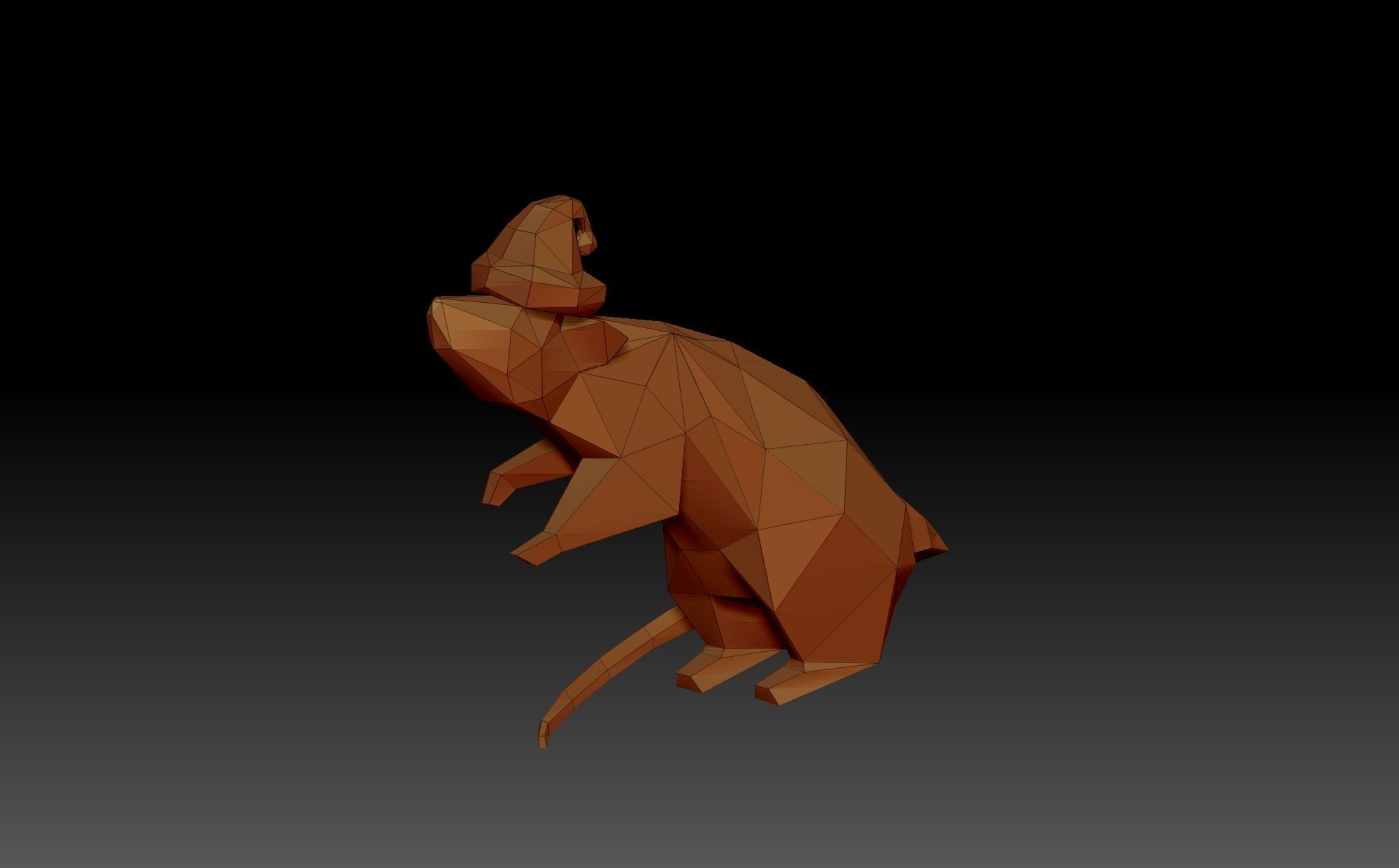 Low poly mouse polygonal rat 3D model 3D printable | CGTrader