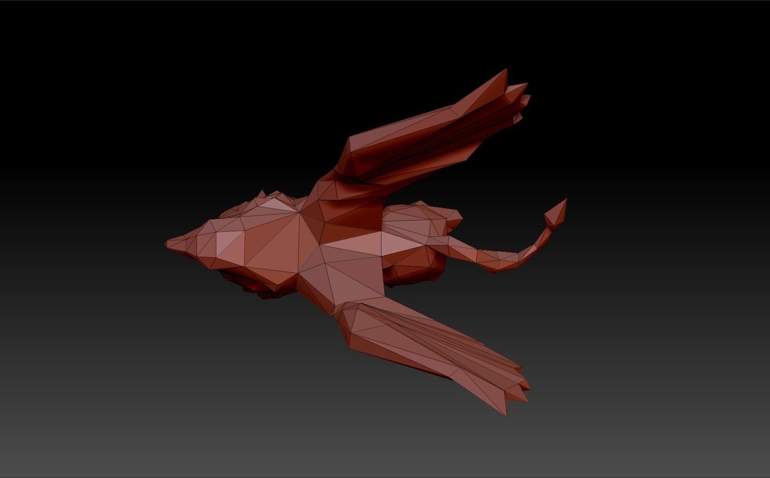 Low poly griffin dragon with wings 3D model 3D printable | CGTrader