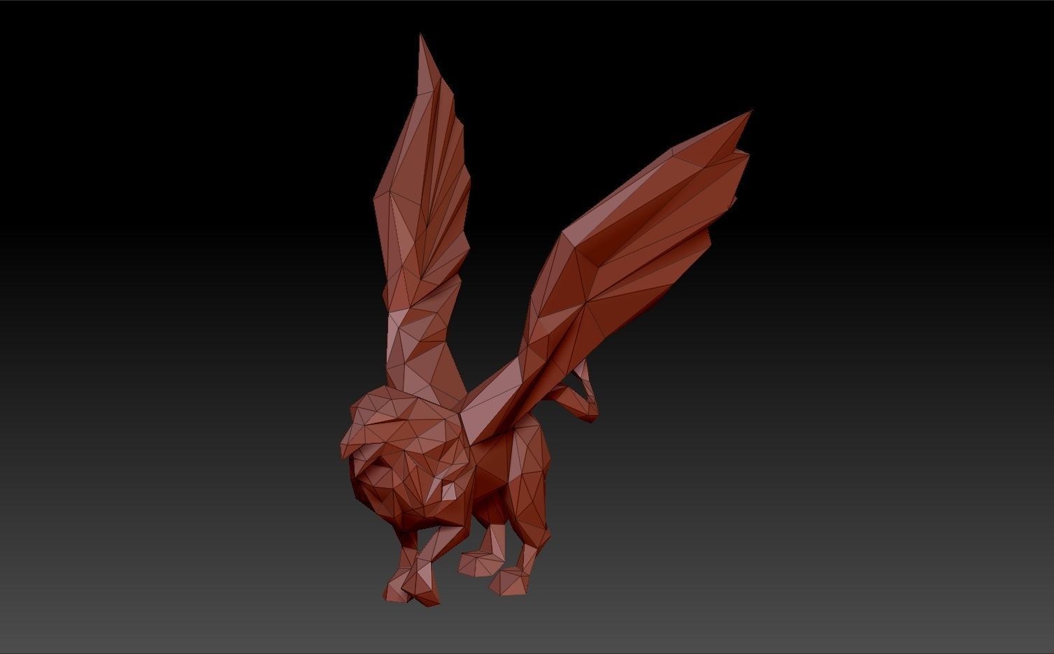Low poly griffin dragon with wings 3D model 3D printable | CGTrader