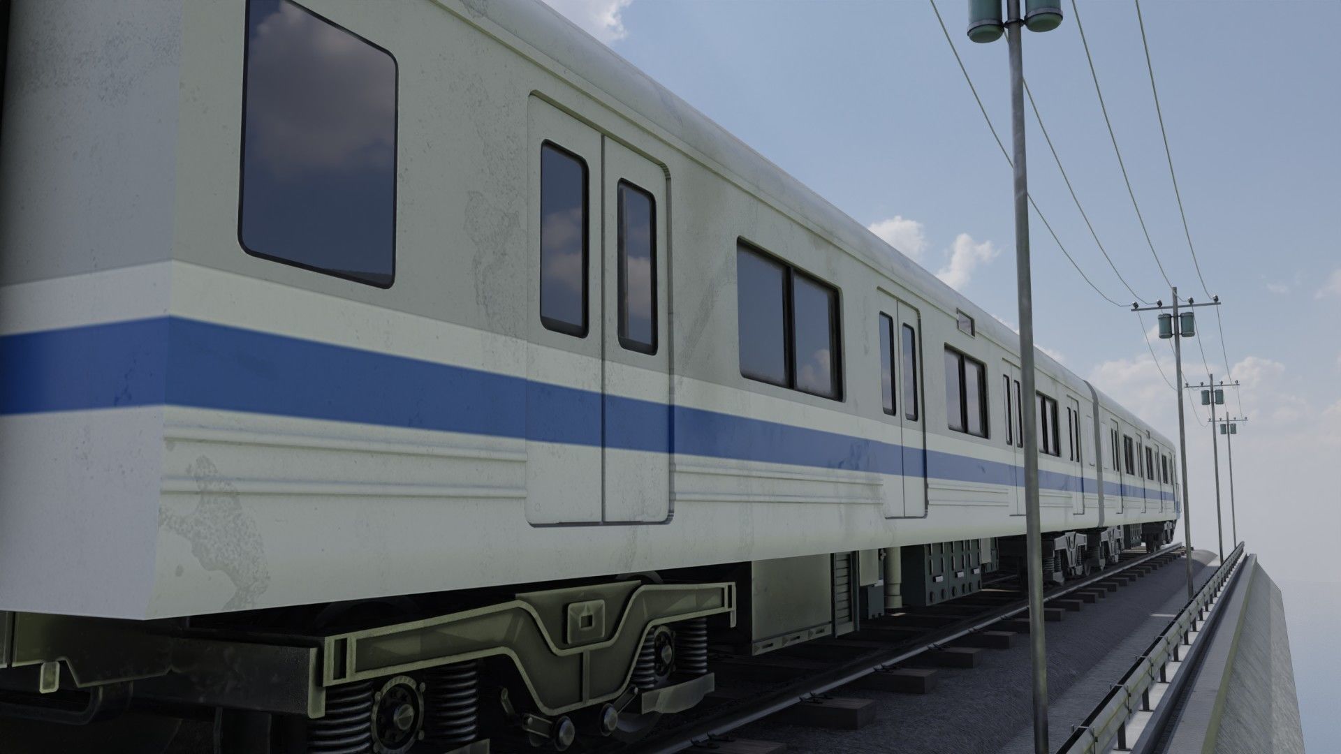 3D model japan train fukuoka subway 1000 VR / AR / low-poly | CGTrader