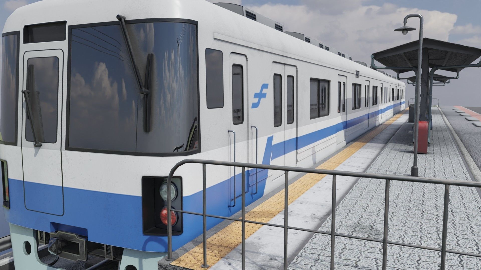 3D model japan train fukuoka subway 1000 VR / AR / low-poly | CGTrader