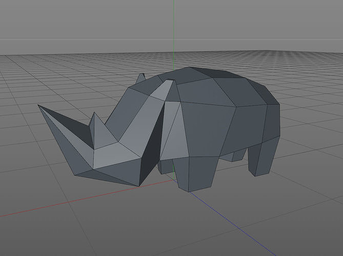 Rhinoceros in low polygons 3D model 3D printable | CGTrader