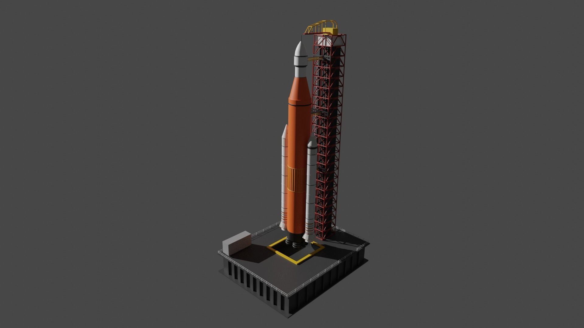 Rocket Launch pad free 3D model | CGTrader